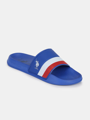 Buy U.S.POLO.ASSN. Solid CONEX Blue Sliders online