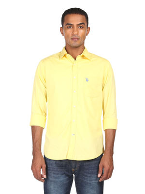 U.S. POLO ASSN. Casual Shirts : Buy U.S. POLO ASSN. Men Yellow Spread ...