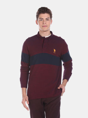 U.S. POLO ASSN. Polo T-Shirts : Buy U.S. POLO ASSN. Men Maroon Long ...