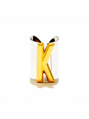 Buy Valliyan Silver K Letter Ring Online