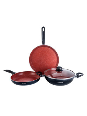 Buy Wonderchef Platinum Non-Stick Cookware Set, 4Pc, 2 Years Warranty ...