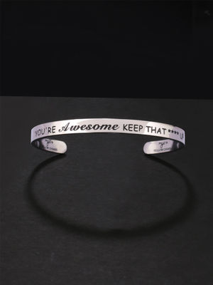 Buy Yellow Chimes Karma Bands Collection Inspirational Message Engraved ...