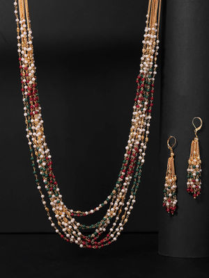 Yellow Chimes Jewellery Sets : Buy Yellow Chimes Gold-Toned Multi ...